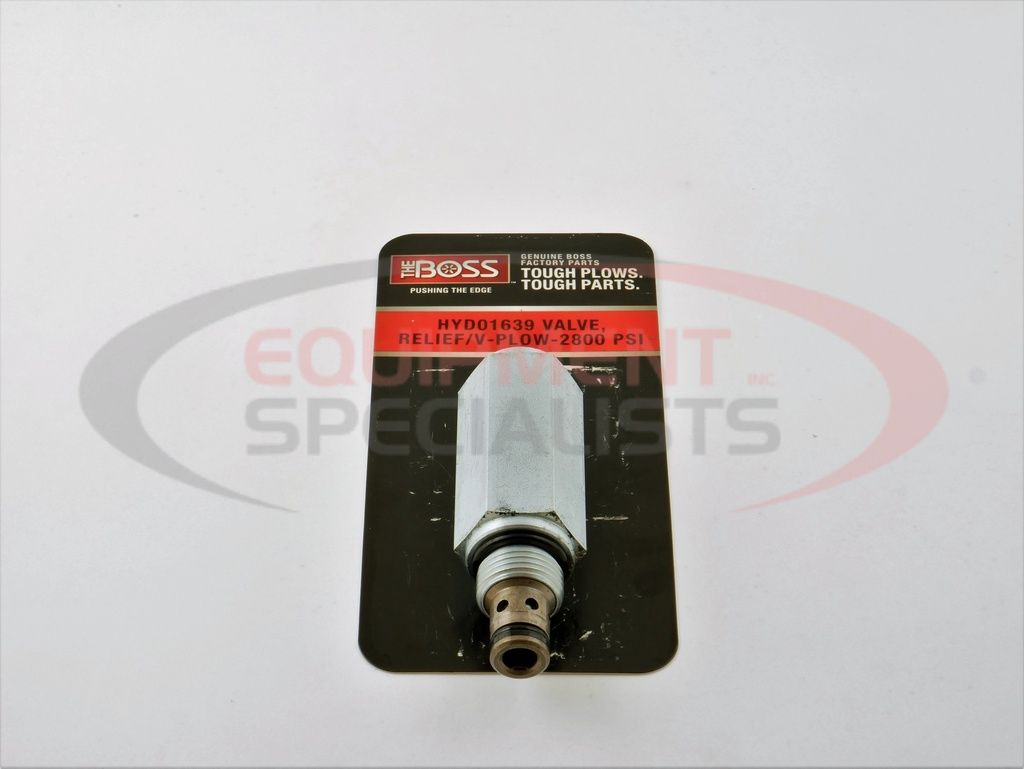 Boss HYD01639 - VALVE, RELIEF/V-PLOW-2800 PSI | Equipment Specialists