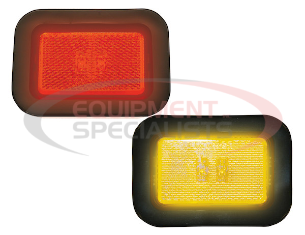 Buyers 3.125 INCH RED RECTANGULAR MARKER/CLEARANCE LIGHT WITH REFLEX ...
