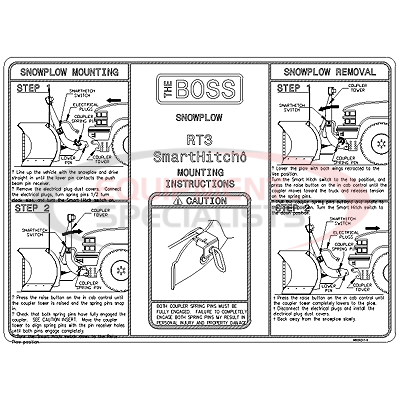 Boss MSC04247 - DECAL, RT3 V MOUNTING INST | Equipment Specialists