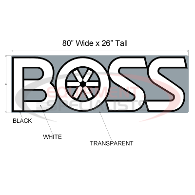 Boss MSC16981 - DECAL, BOSS LOGO, BLADE, LDR BXP | Equipment Specialists