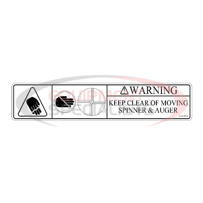 Boss TGS05895 - DECAL, SPINNER DANGER, TG SPREADER | Equipment Specialists